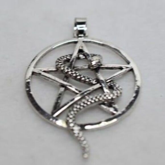 Source Unknown | Jewelry | New Serpent Pentagram Stainless Steel Goth ...